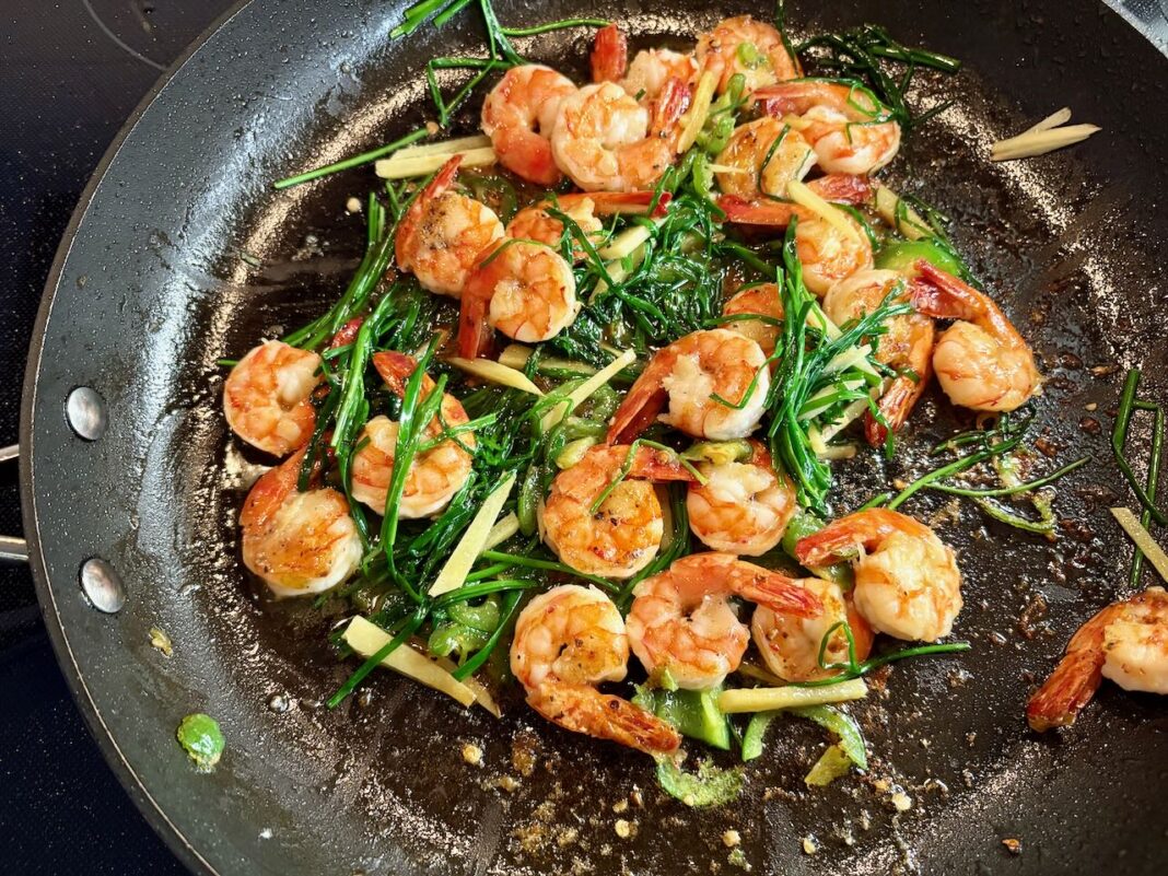 Shrimp Stir-Fry with Chives and Chiles | The Millstone